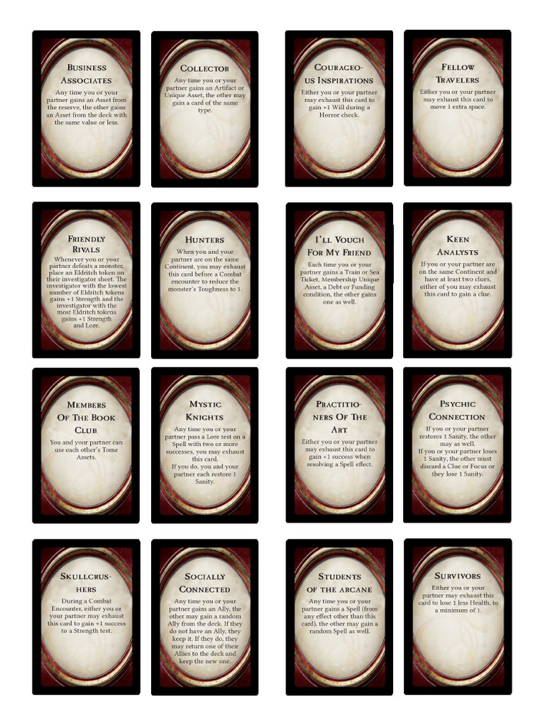 Relationship Cards | PDF