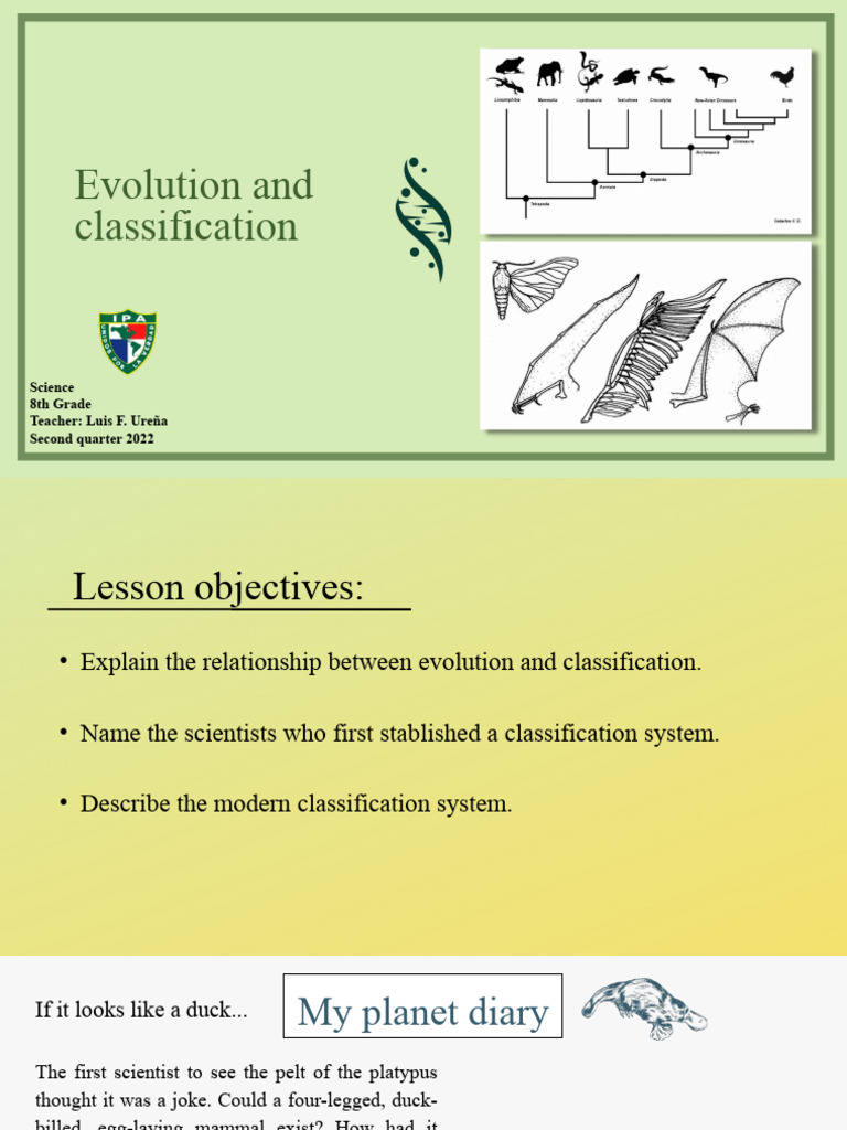 Evolution and Classification Second Quarter | PDF | Evolution | Natural ...