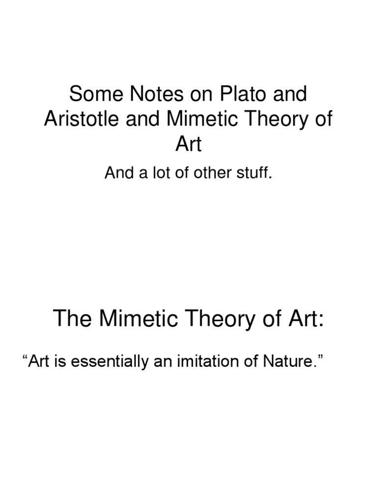 Plato and Aristotle on Mimetic Art | PDF | Aristotle | Reason