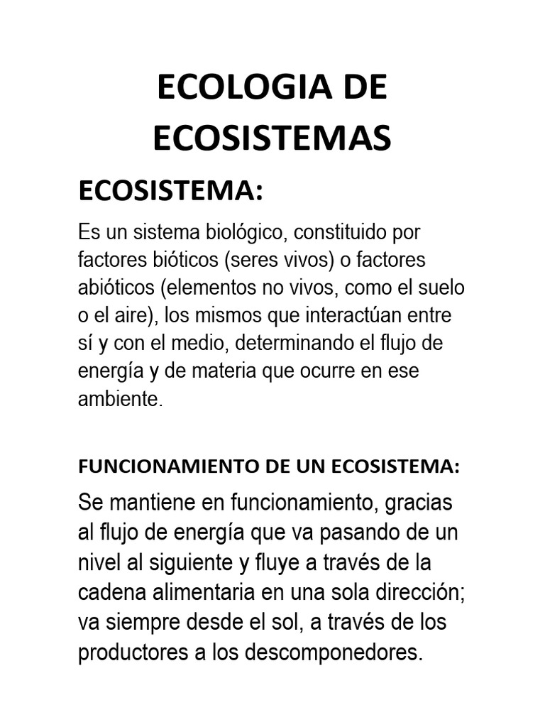 Estructura y Función de Ecosistemas | PDF | Red alimentaria | Ciencia medioambiental