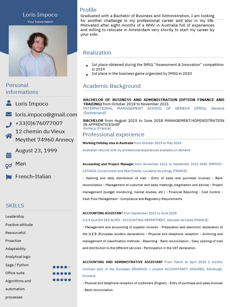 CV Loris IMPOCO EN PDF | PDF | Economies | Business