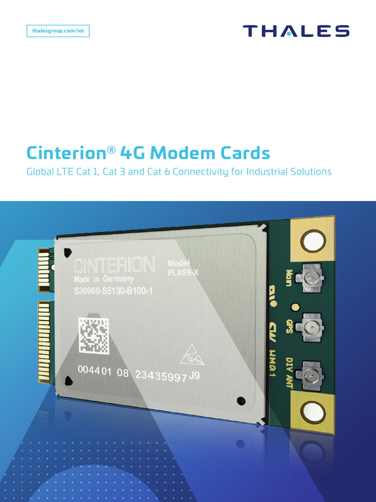 Thales Cinterion Modem Cards Datasheet | PDF | Lte (Telecommunication ...