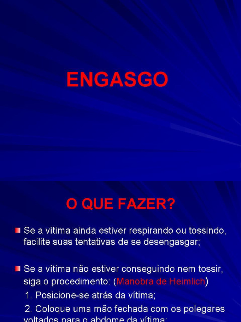 Engasgo, RCP, Afogamento | PDF