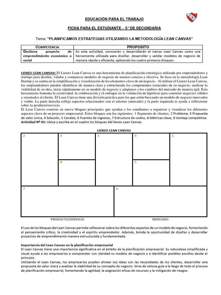 EPT 5° Grado Ficha Sesion 01 BIM II | Descargar gratis PDF | Iniciativa ...