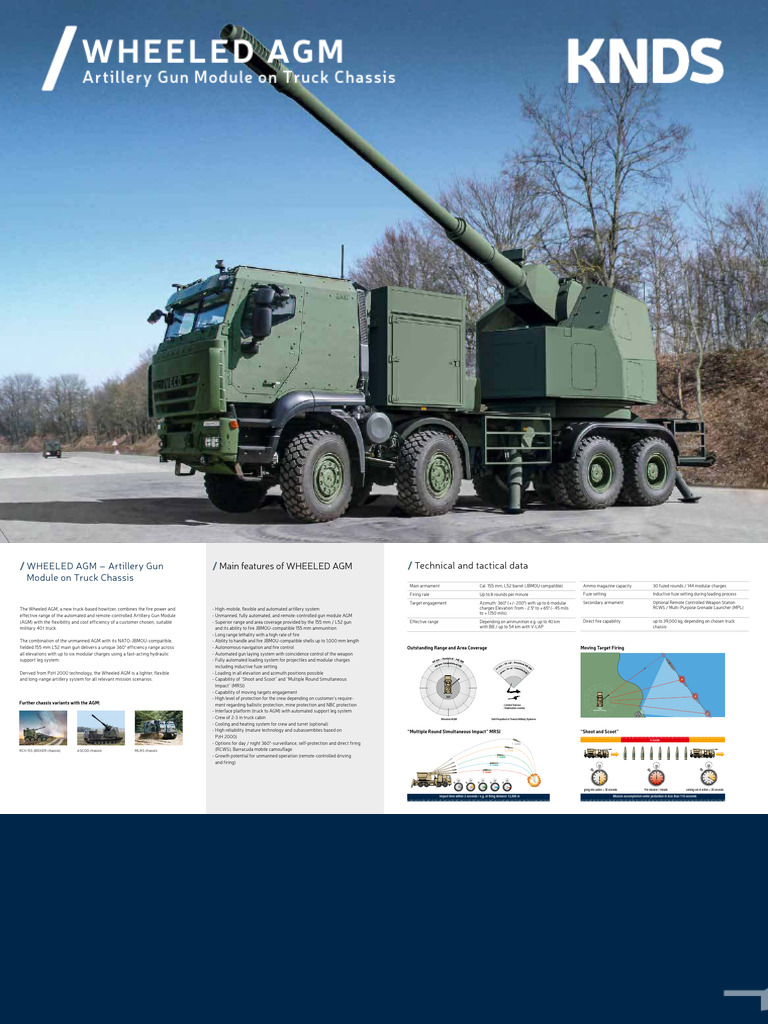 Wheeled AGM Iveco 8x8 | PDF | Artillery | Ammunition