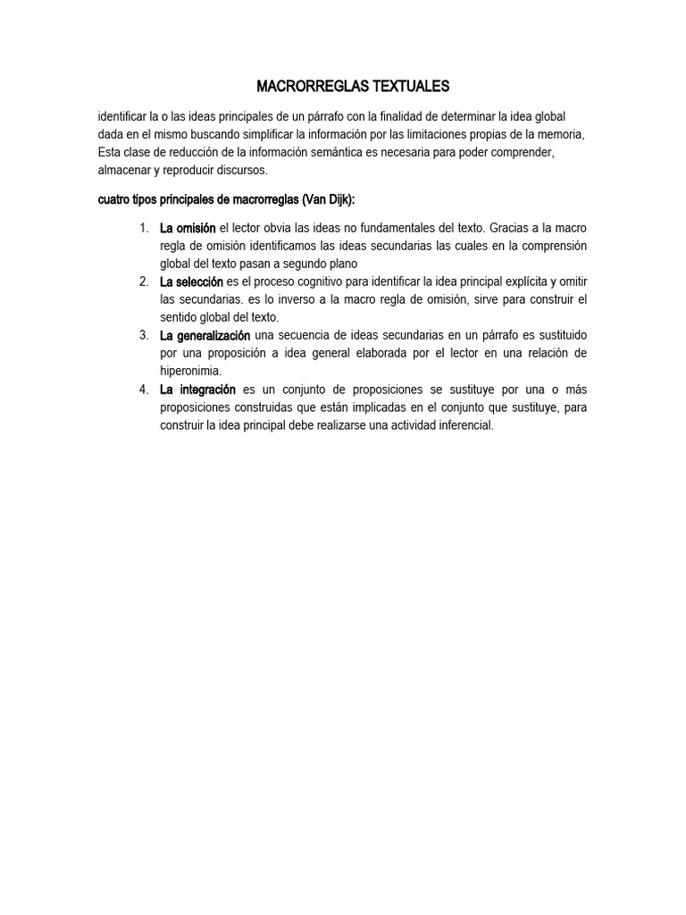Macrorreglas Textuales | PDF