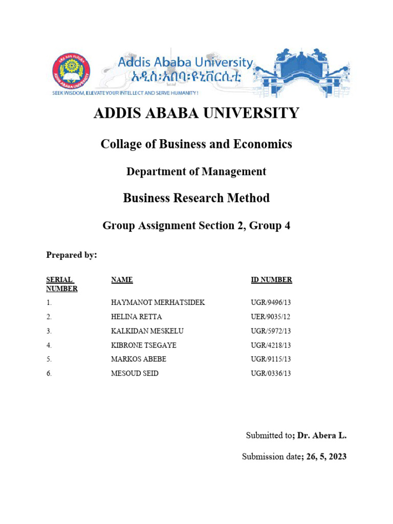 Business Research Method Assignment. Sec 2. Group 4 | PDF | Recruitment | Employment