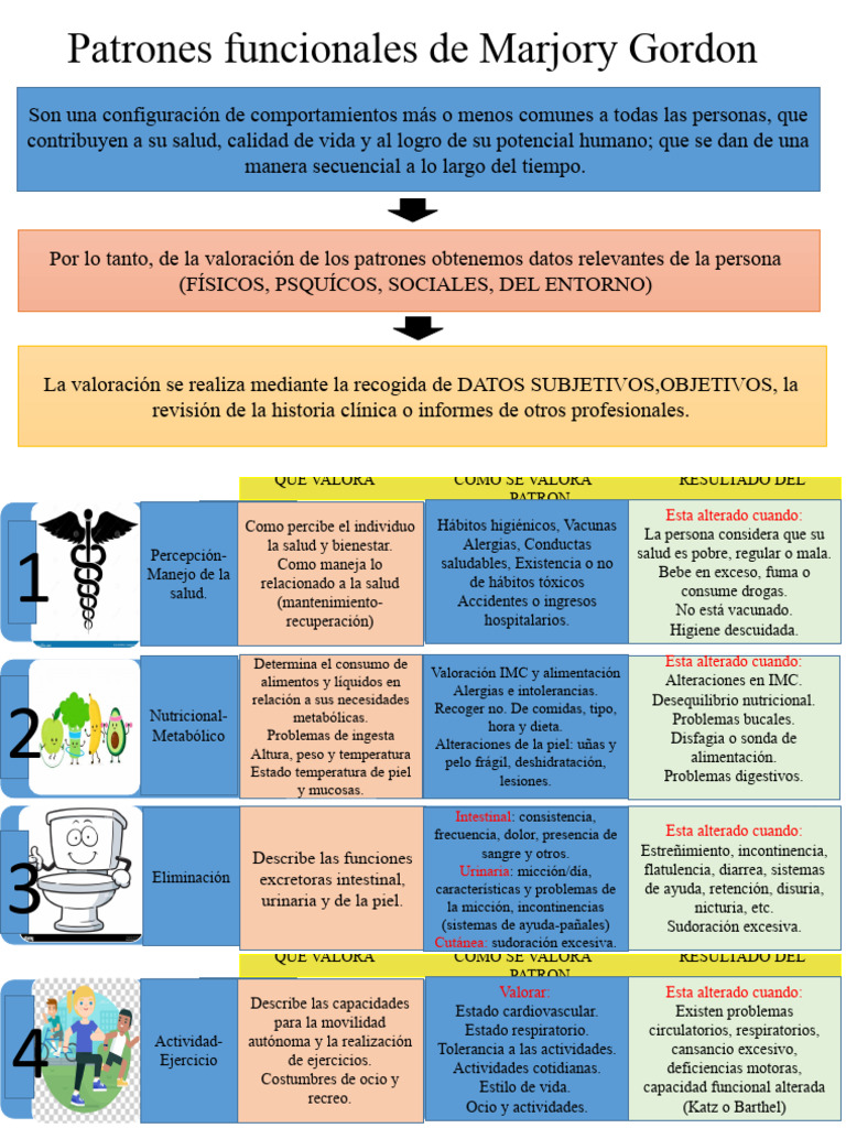 Patrones Funcionales de Marjory Gordon | PDF | La sexualidad humana | Comportamiento