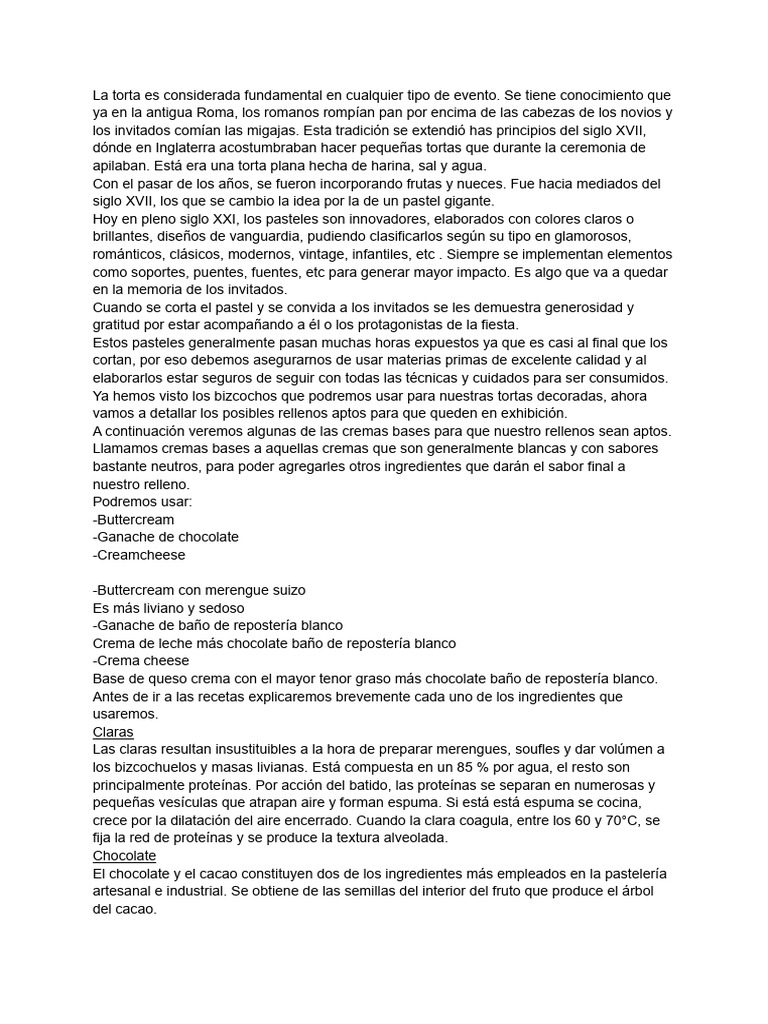 Rellenos | PDF | Crema | Chocolate