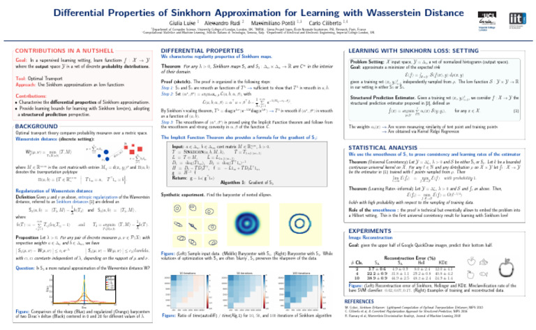 Differential Properties of Sinkhorn Approximation For Learning With ... Differential Properties of Sinkhorn Approximation For Learning With ...