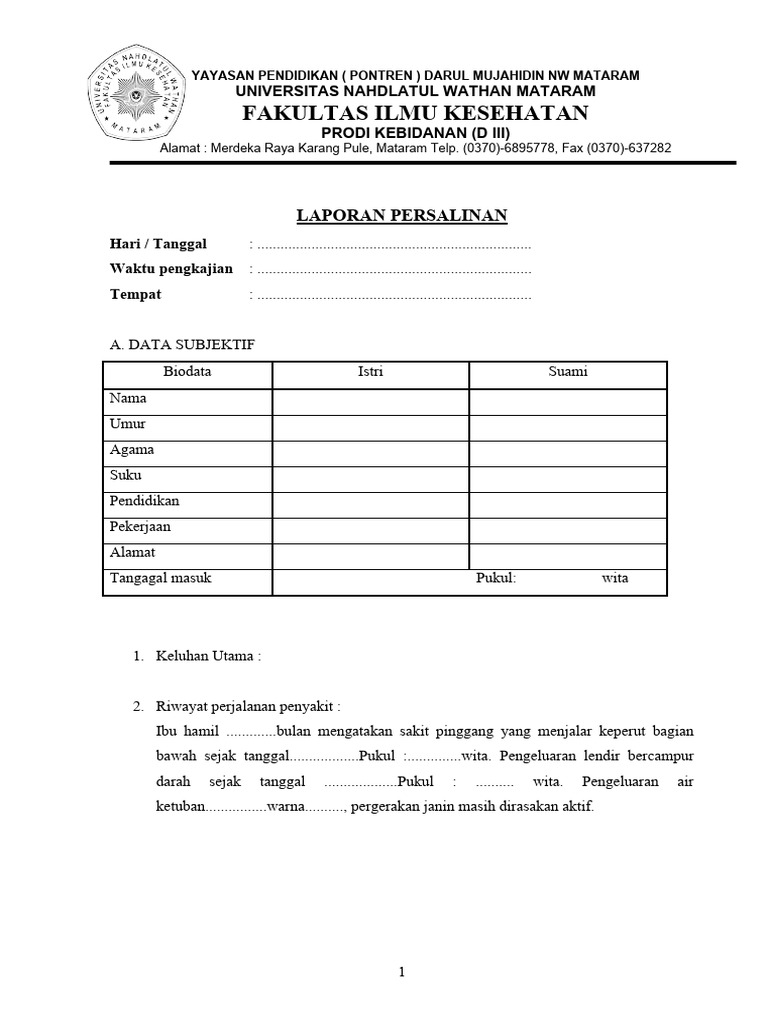 Laporan Persalinan 58 Langkah | PDF | Kesehatan Holistik