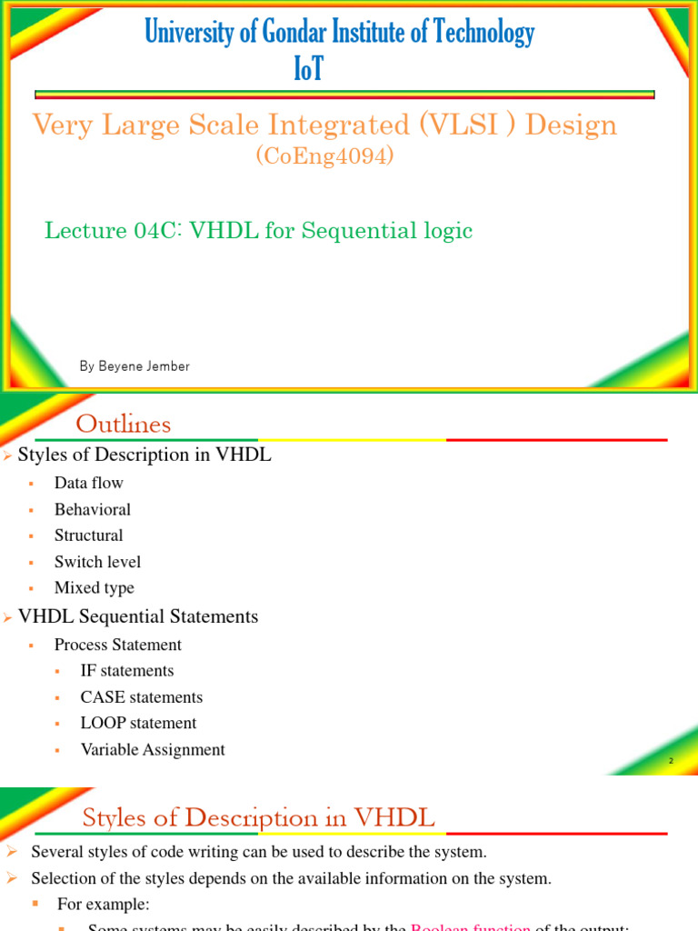 CH-04C VHDL For Sequential and FSM | PDF | Vhdl | Logic Gate