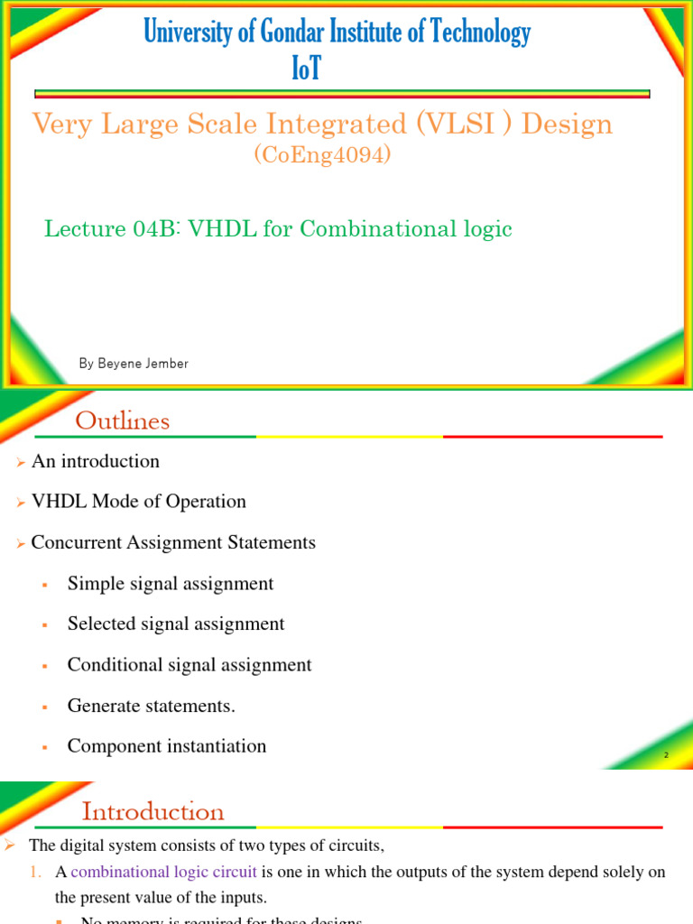 CH-05B VHDL For Combinational | PDF | Vhdl | Logic Gate