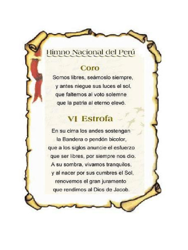 HIMNO NACIONAL DEL PERU 2017 | PDF