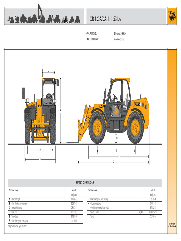 JCB 531-70-1 - 1 | PDF | Loader (Equipment) | Brake