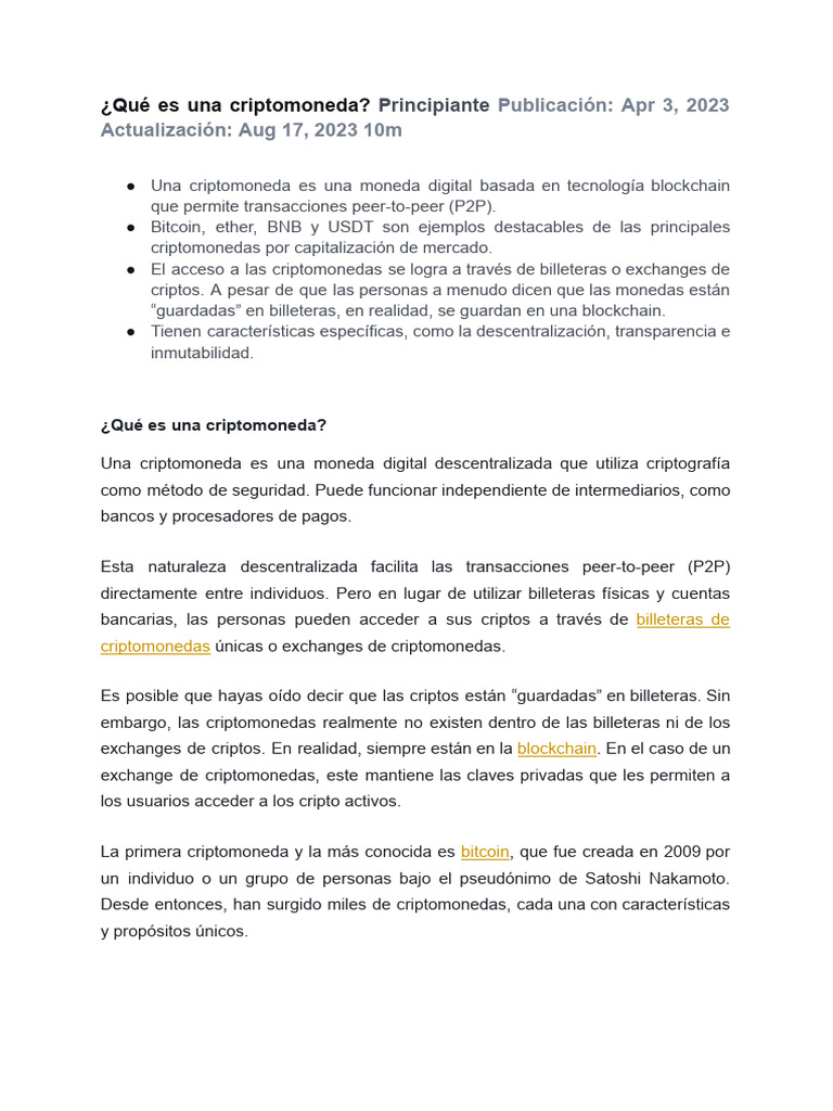 Manual de Trading Binance - Course 2 - Fundamentos de Las Criptomonedas | PDF | Criptomoneda ...