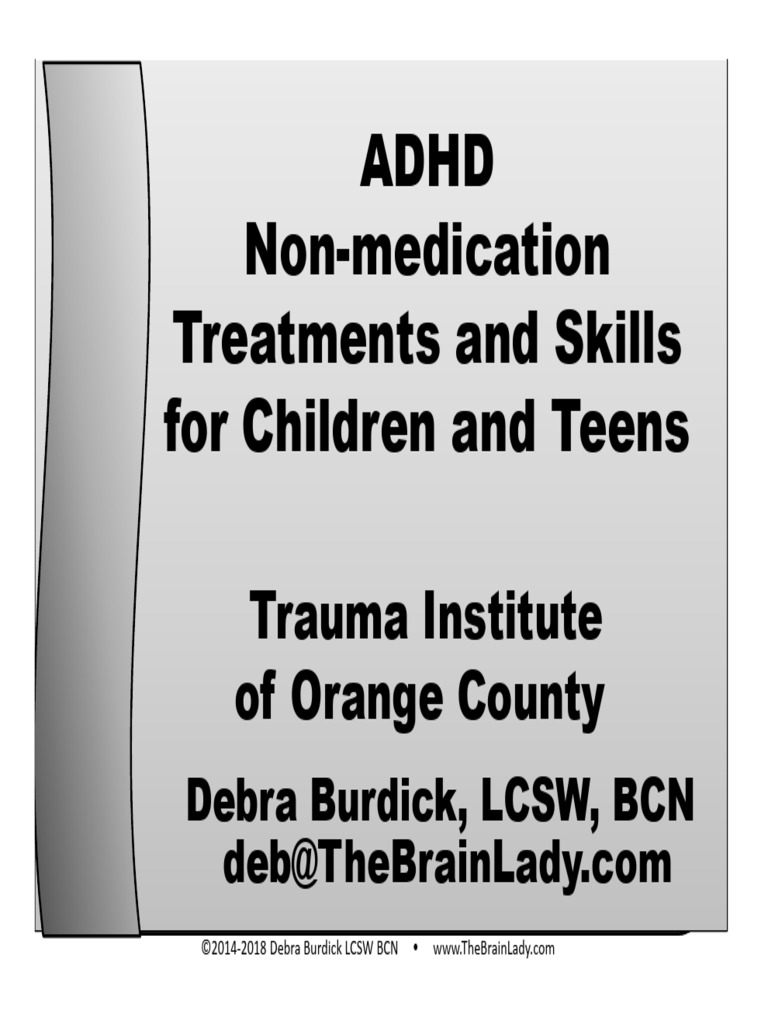 ADHD Non-Medication Treatments and Skills For Children and Teens ...