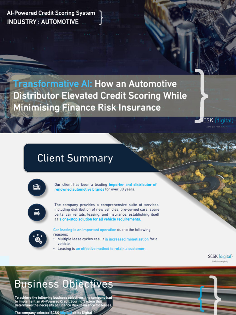AI-Credit-Scoring-Case-Study-Automotive | PDF | Credit Score | Artificial Intelligence