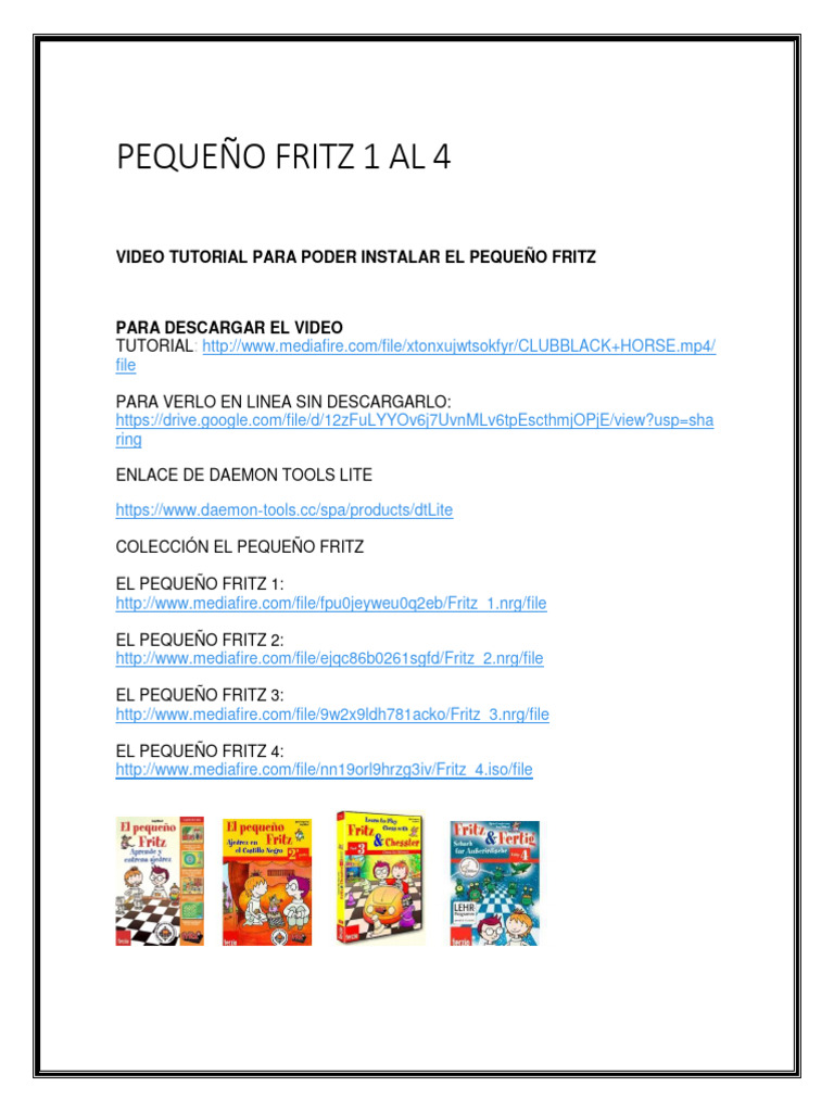 Pequeño Fritz 1 Al 4 | PDF | Juegos y actividades | Tecnología