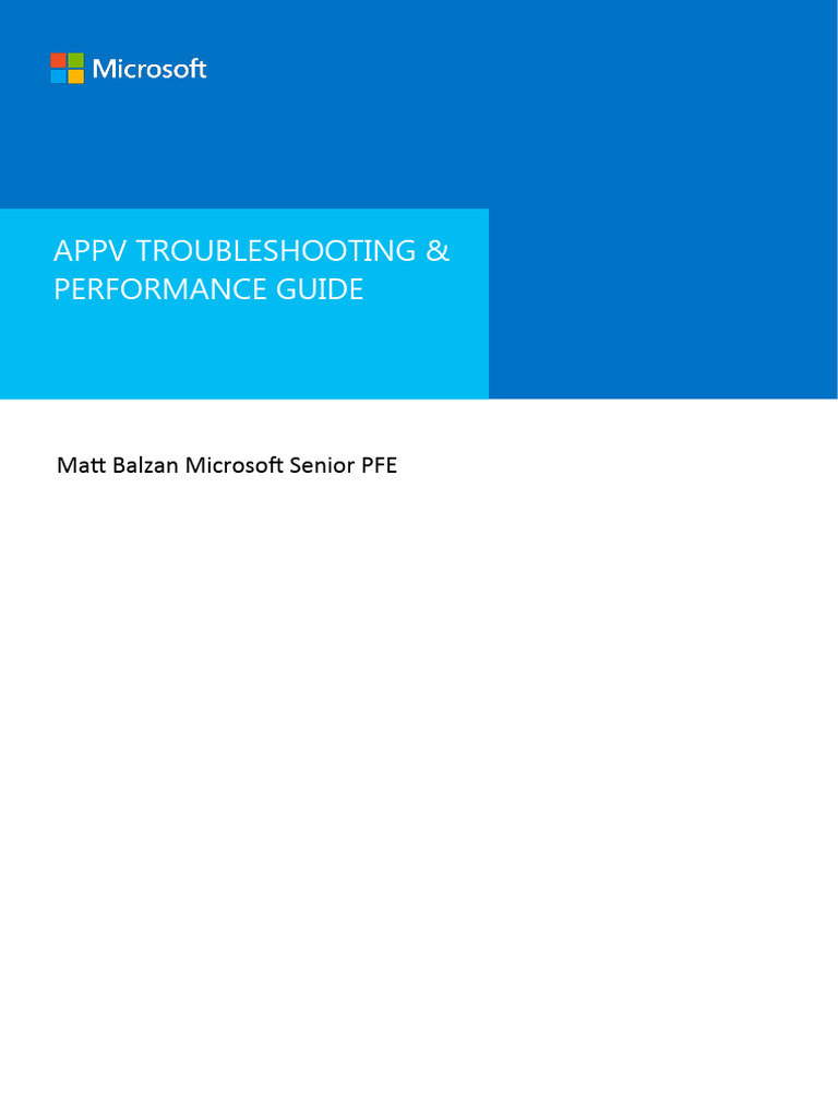 APPV Performance Troubleshooting Guide | PDF | Windows Registry | Directory (Computing)