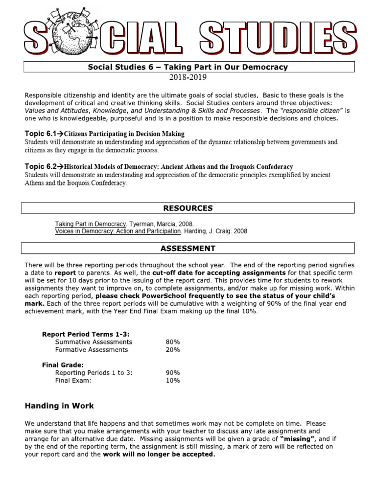 Social Studies-Grade 6 | PDF