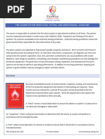 Monthly Fire Alarm Test Sheet | PDF | Equipment | Manufactured Goods
