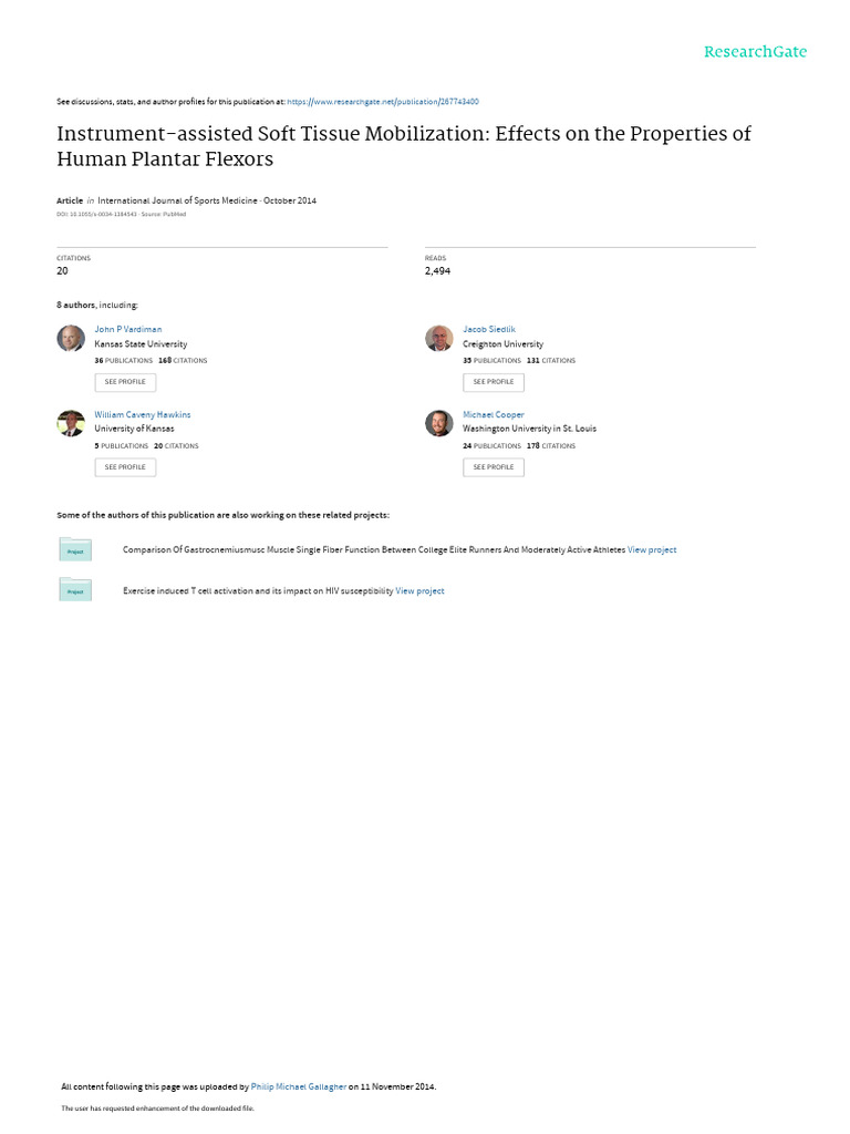Vardiman Instrument assistedSoftTissueMobilization ...