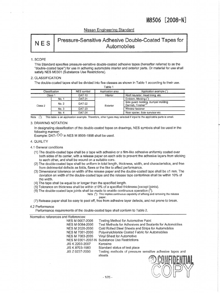 M8506 (2008-N) - Pressure-Sensitive Adhesive Double-Coated Tapes For ...