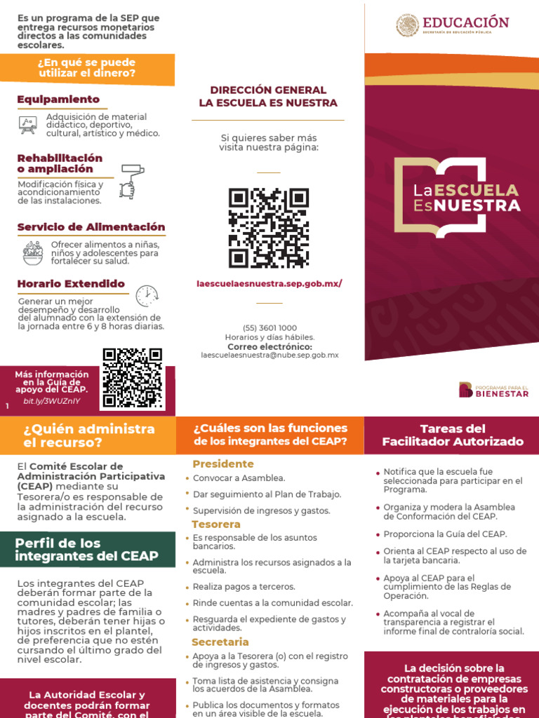 Tríptico Leen Ef24 | PDF | Escuelas