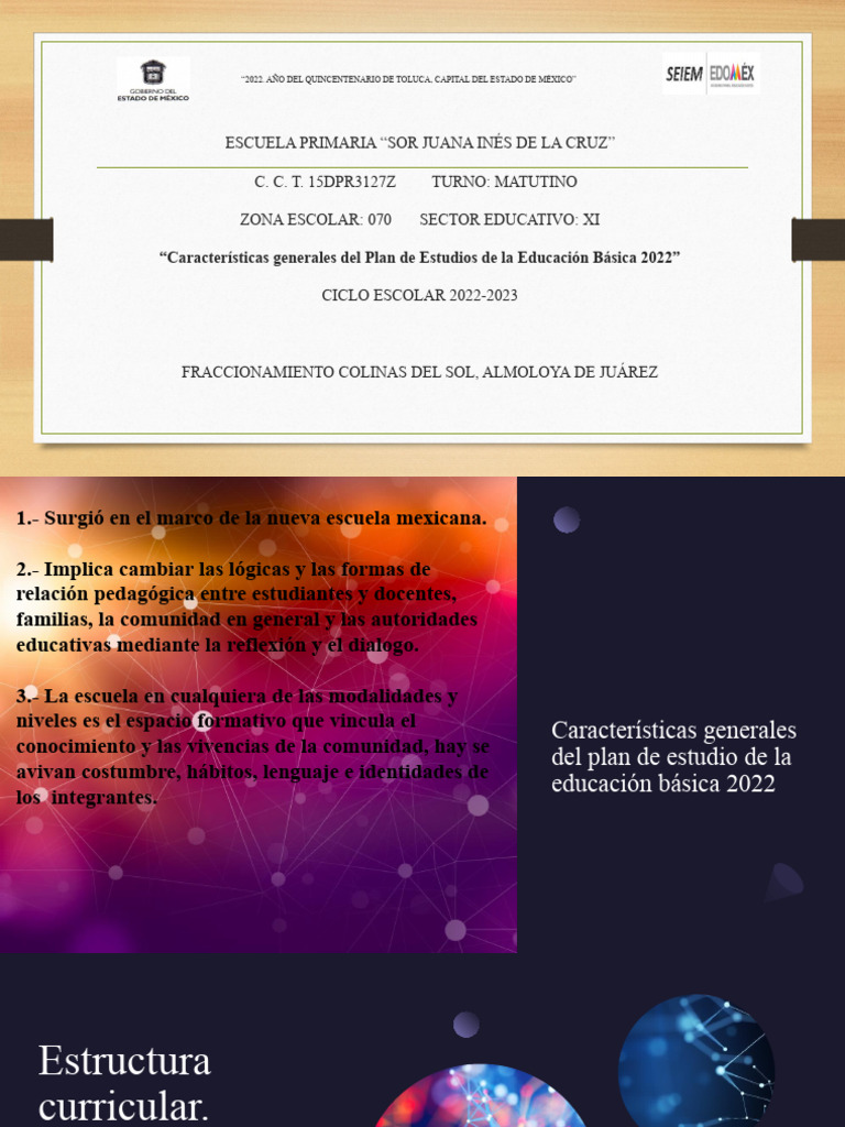 Características Generales Del Plan de Estudios de La Educación Básica 2022 | PDF | Educación de ...