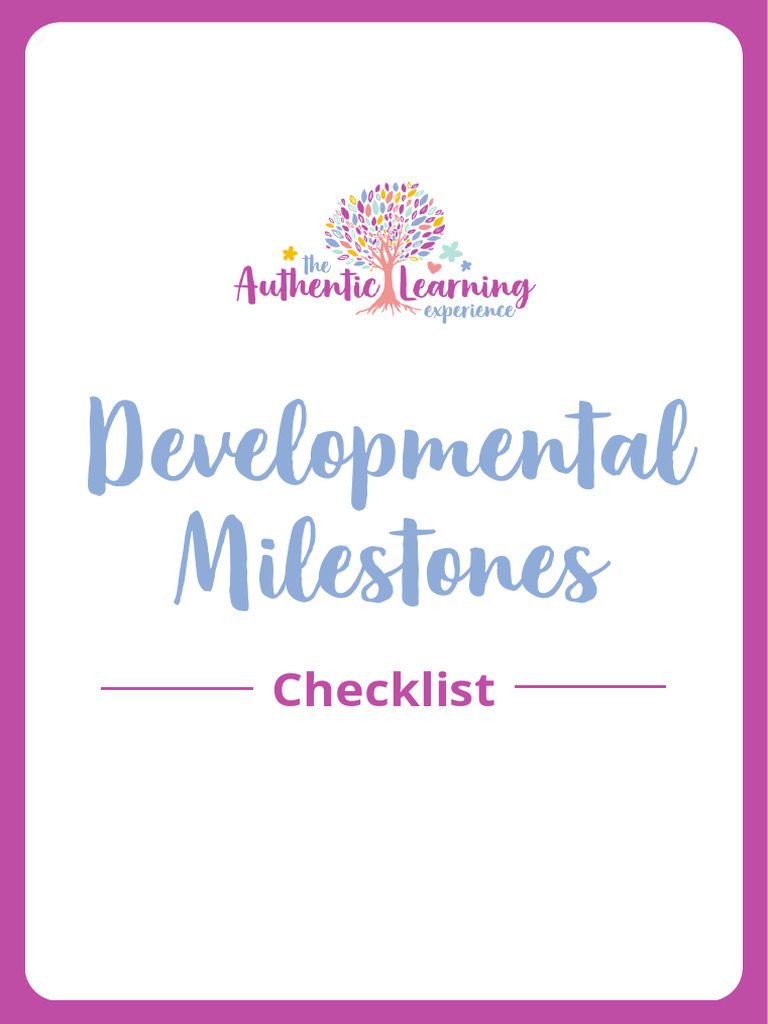 Developmental Milestones Checklist | PDF | Behavioural Sciences