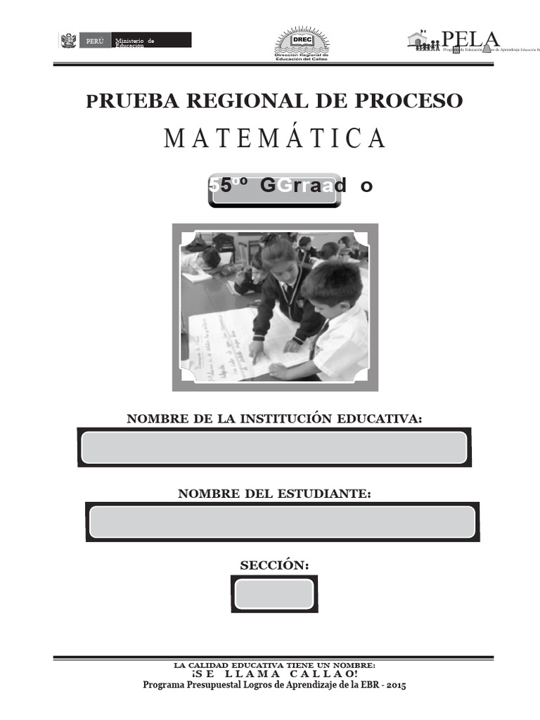 Evaluaciones tipo ECE Matemática de 5 | PDF