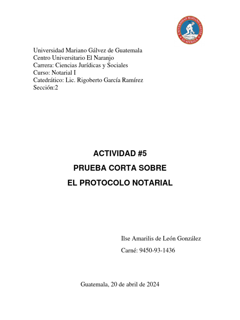 Protocolo Notarial: Aspectos Clave | PDF