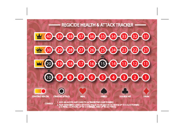 Regicide Scoretracker Outlines | PDF