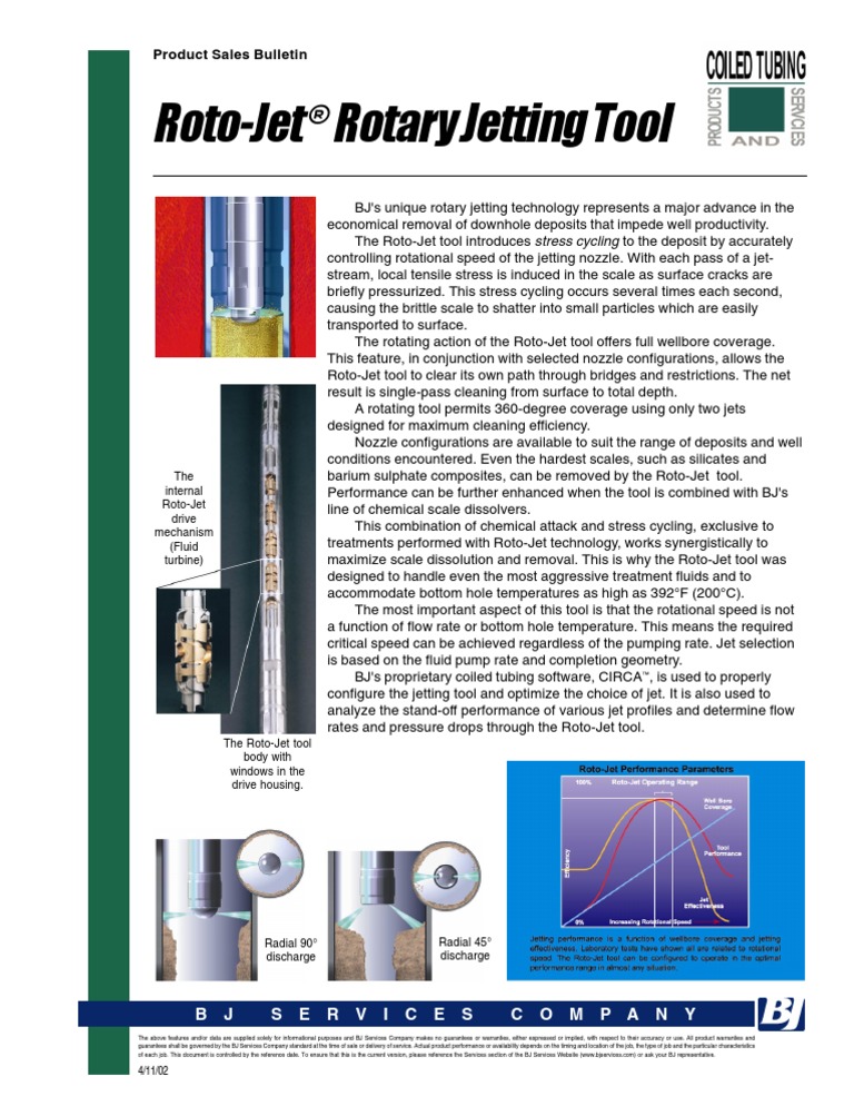 Roto-Jet Rotary Jetting Toolrev | PDF | Jet Engine | Pump
