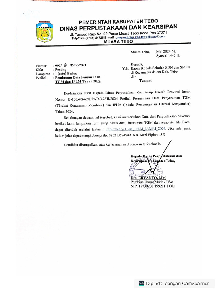 Permintaan Data TGM Dan IPLM | PDF