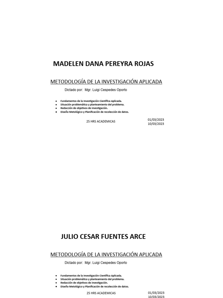 Formul 2 | PDF | Interacciones de disciplina académica | Metodología