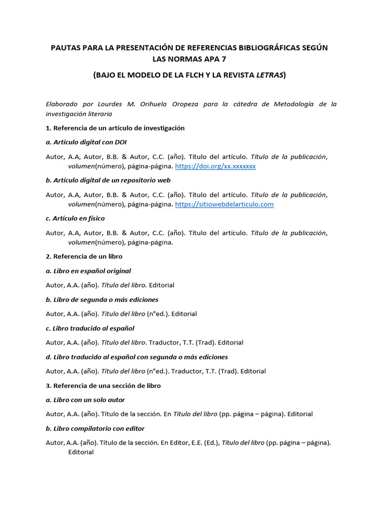 Normas APA7 para Referencias Bibliográficas | Descargar gratis PDF ...