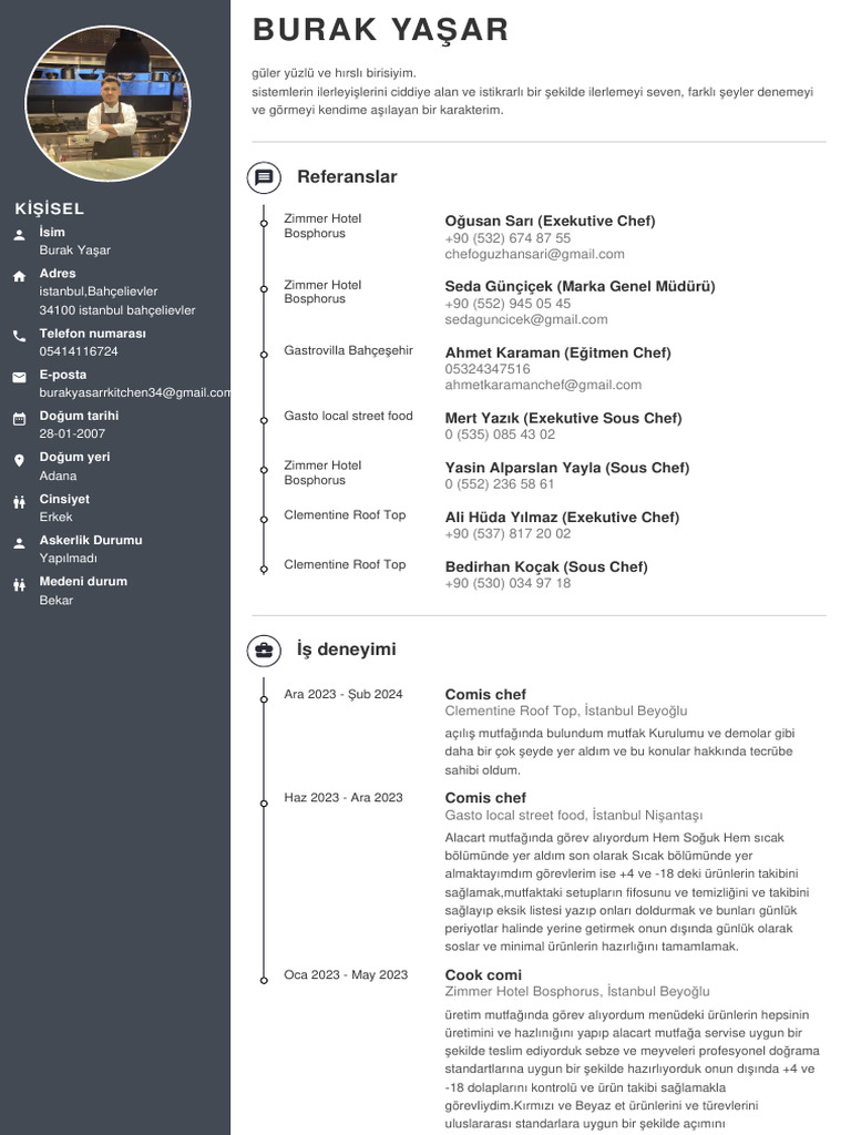 Burak Yaşar CV | PDF