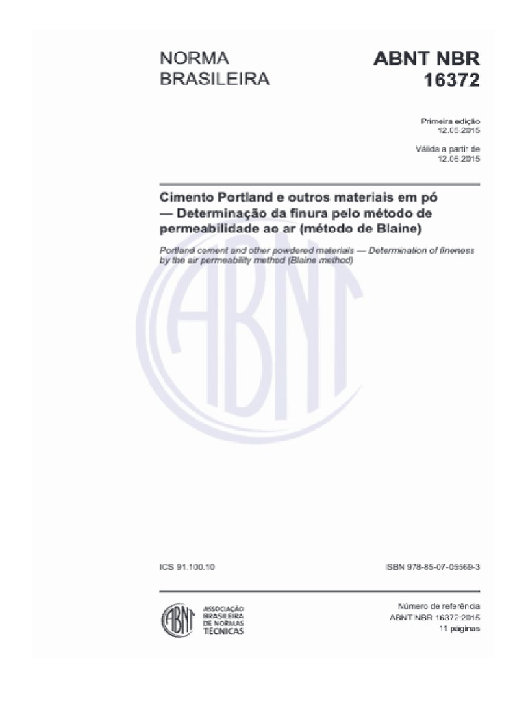 Abnt NBR 16372-2015 | PDF