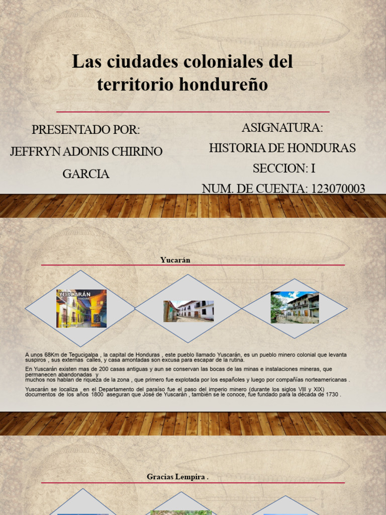 Collage de Ciudades Coloniales en Honduras | PDF | Honduras | America ...