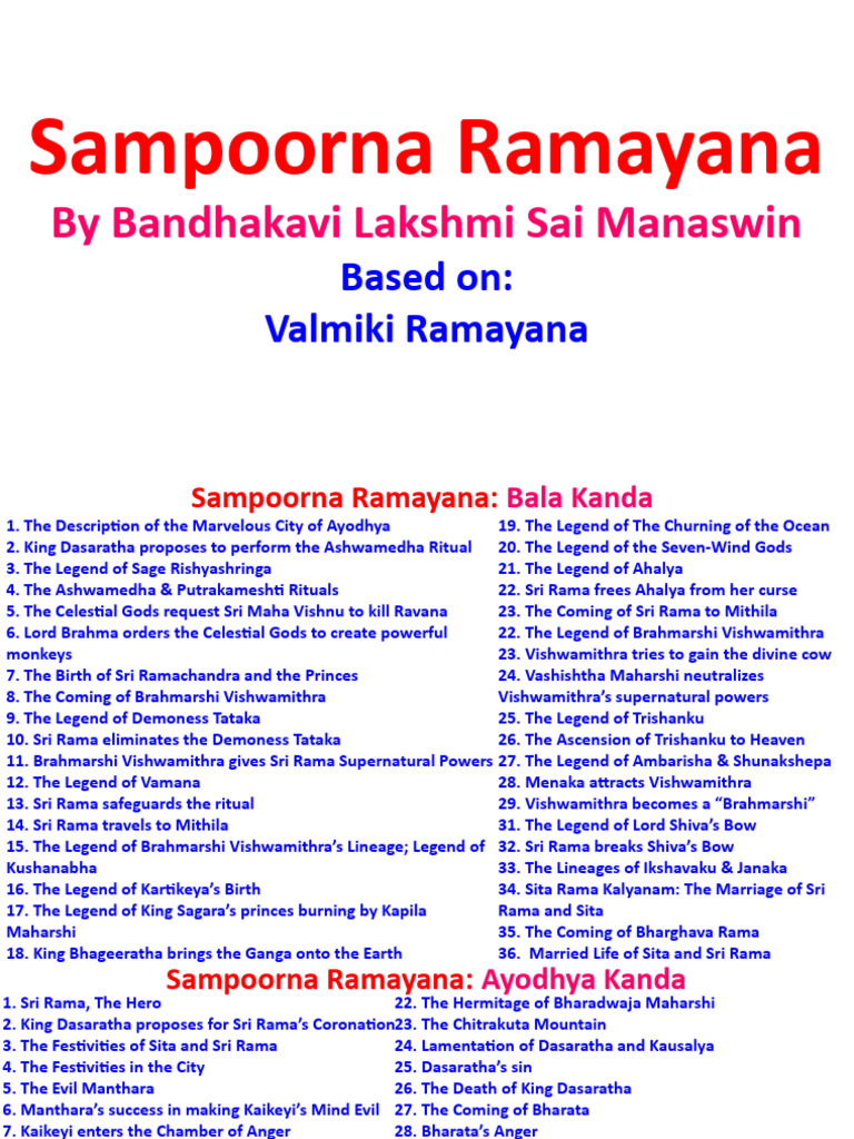 Sampoorna Ramayana | Download Free PDF | Rama | Sita