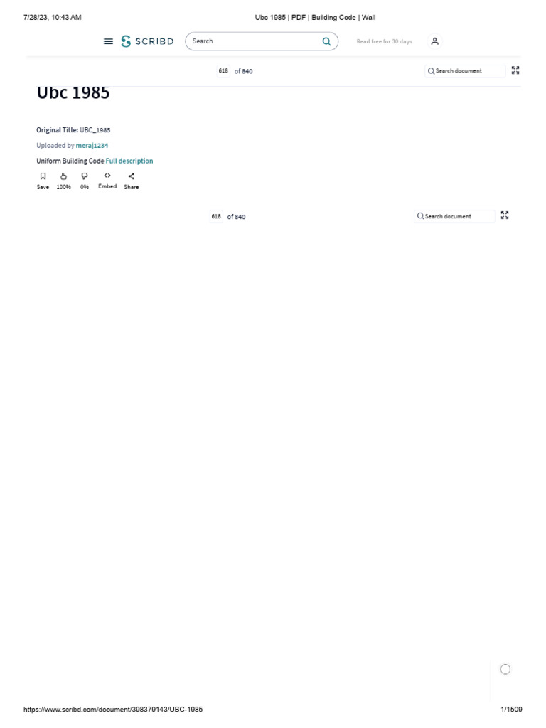 Ubc 1985 - PDF - Building Code - Wall | PDF