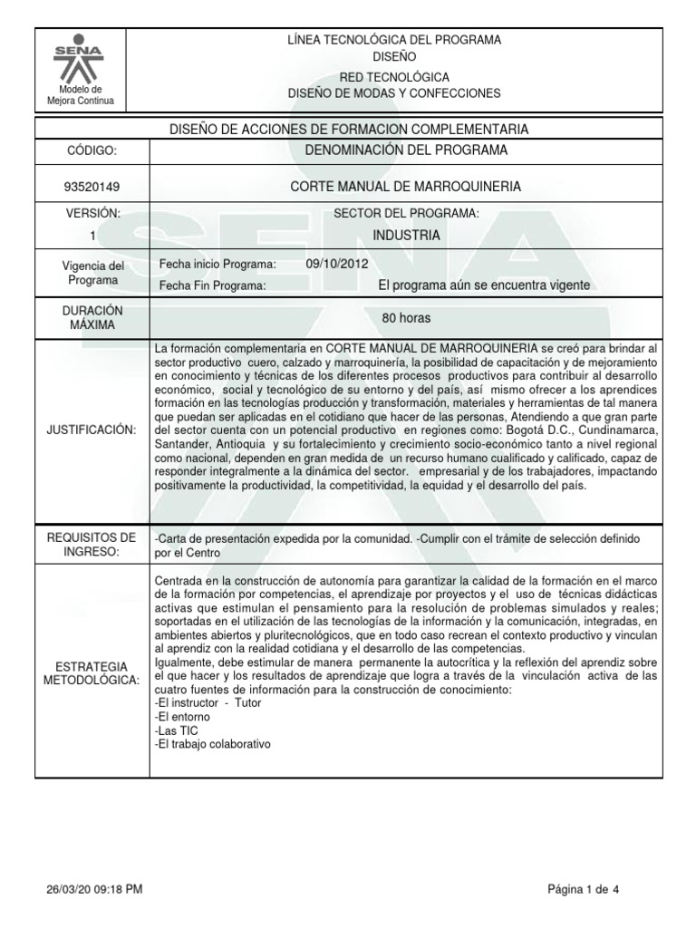 Informe Programa Corte | PDF | Diseño | Cuero