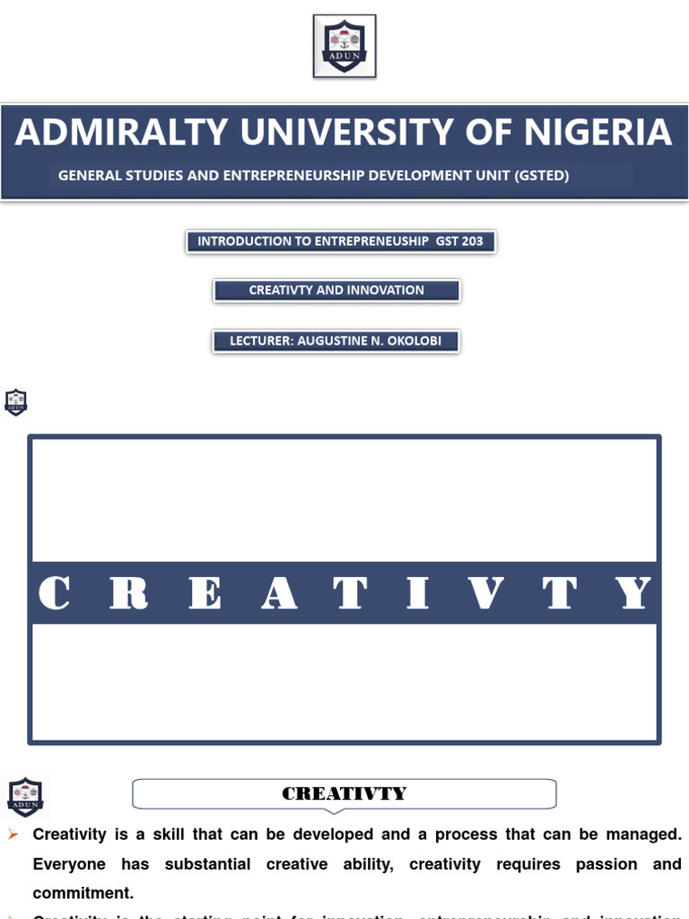 Creativity and Innovation | PDF | Innovation | Creativity