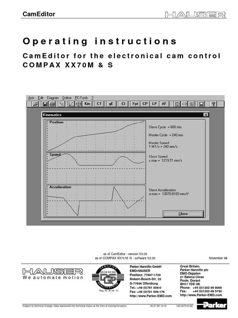 Cam Editor | PDF | Parameter (Computer Programming) | Kinematics