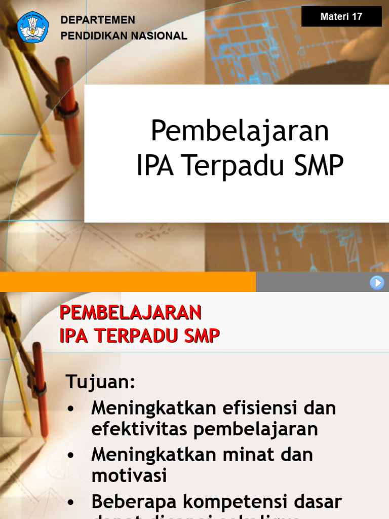 Pembelajaran IPA Terpadu SMP | PDF