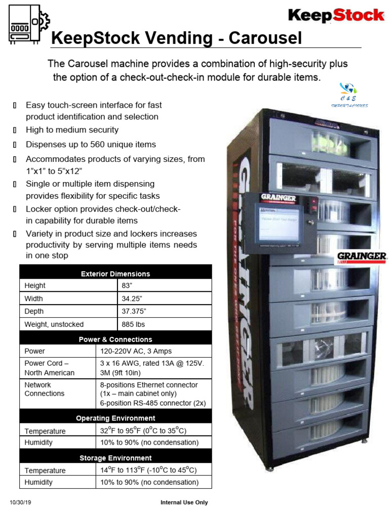 Vending Specs Carousel | PDF | Manufactured Goods | Computer Engineering