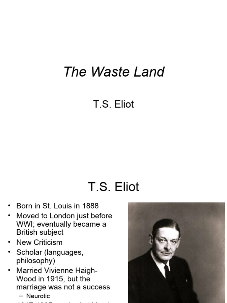 Analysis of T.S. Eliot's "The Waste Land" | PDF | Aeneid | T. S. Eliot
