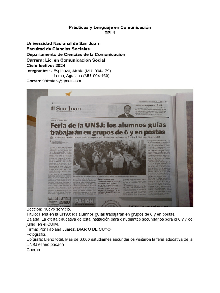 TPI 1. Lema. Espinoza. | PDF